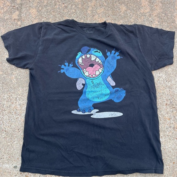 Disney | Shirts | Lilo And Stitch Tee Shirt Y2k Black And Blue | Poshmark